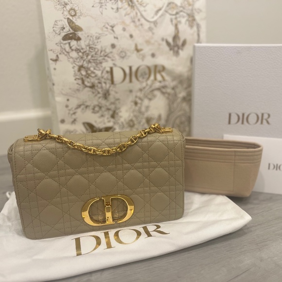 Dior | Bags | Dior Medium Caro Bag Beige Supple Cannage Calfskin | Poshmark